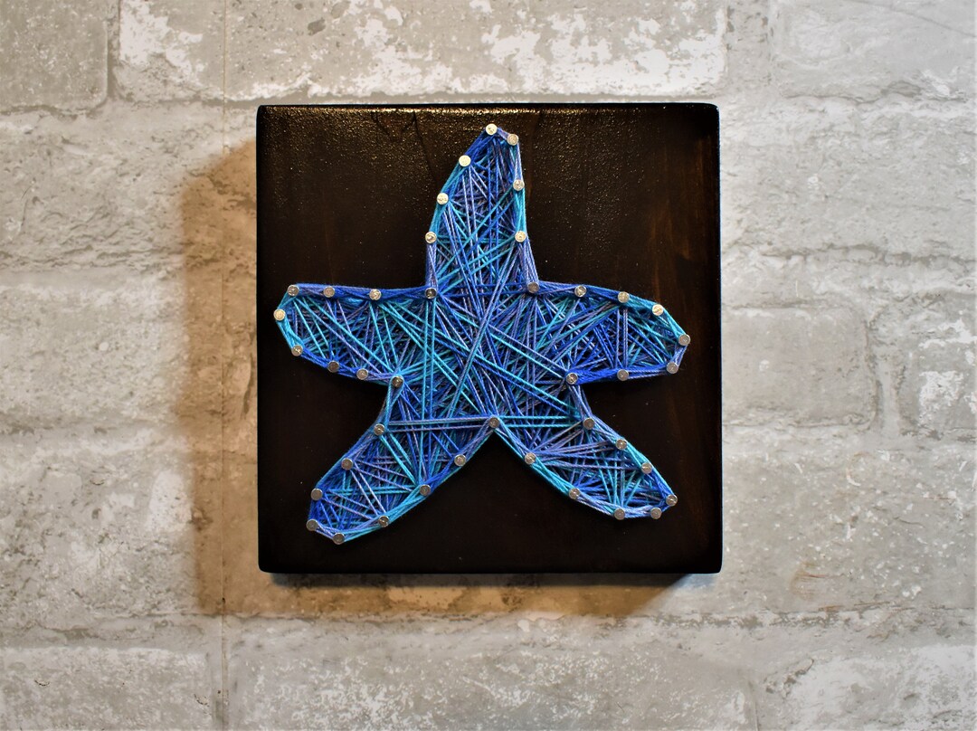Starfish String Art Beach Home Decor Coastal Cottage Art - Etsy