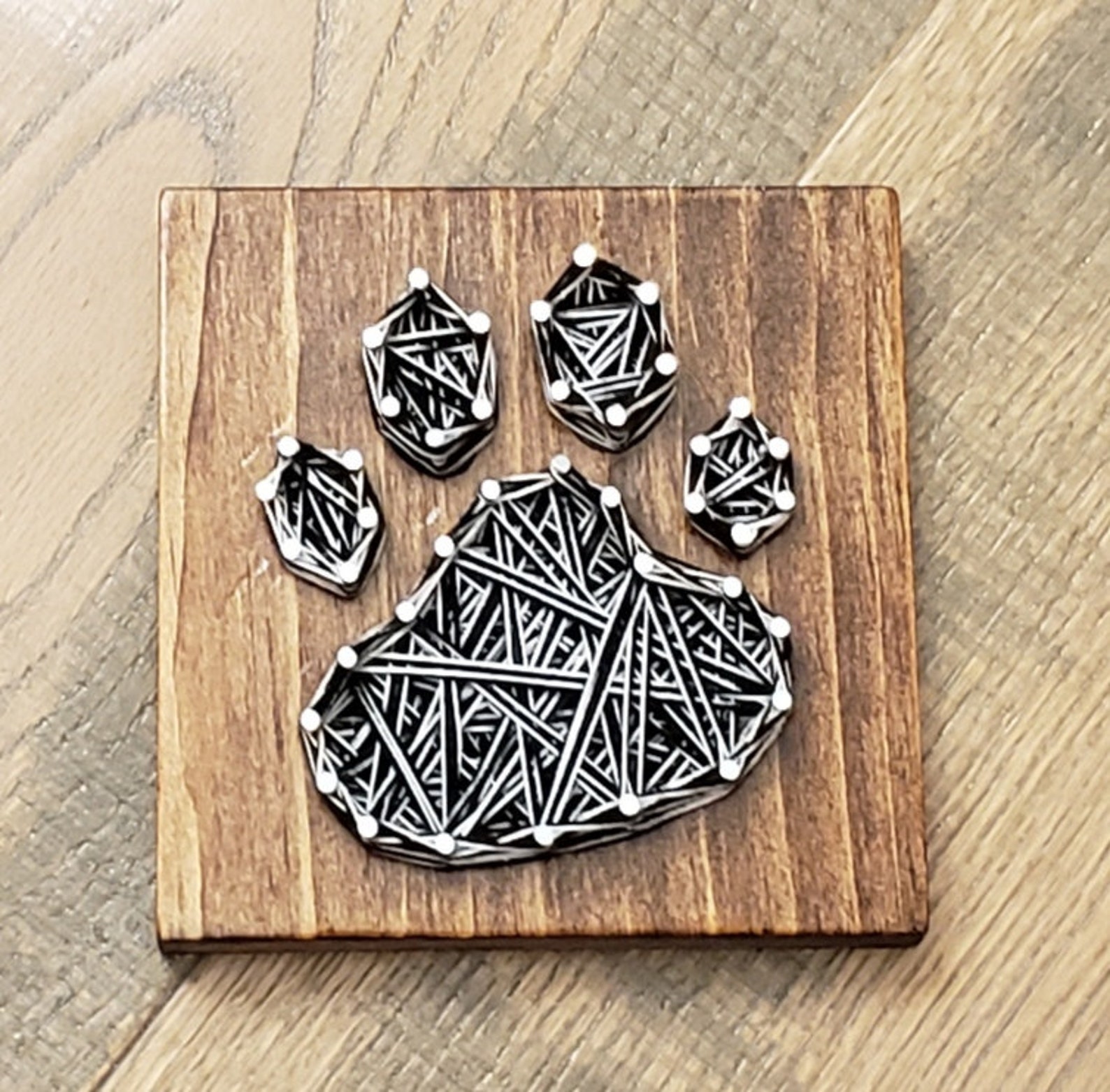 Wood Paw Print String Art Sign Dog Paw Print Cat Paw Print | Etsy