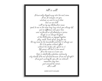 Henry Scott Holland All is Well Print - Etsy Australia