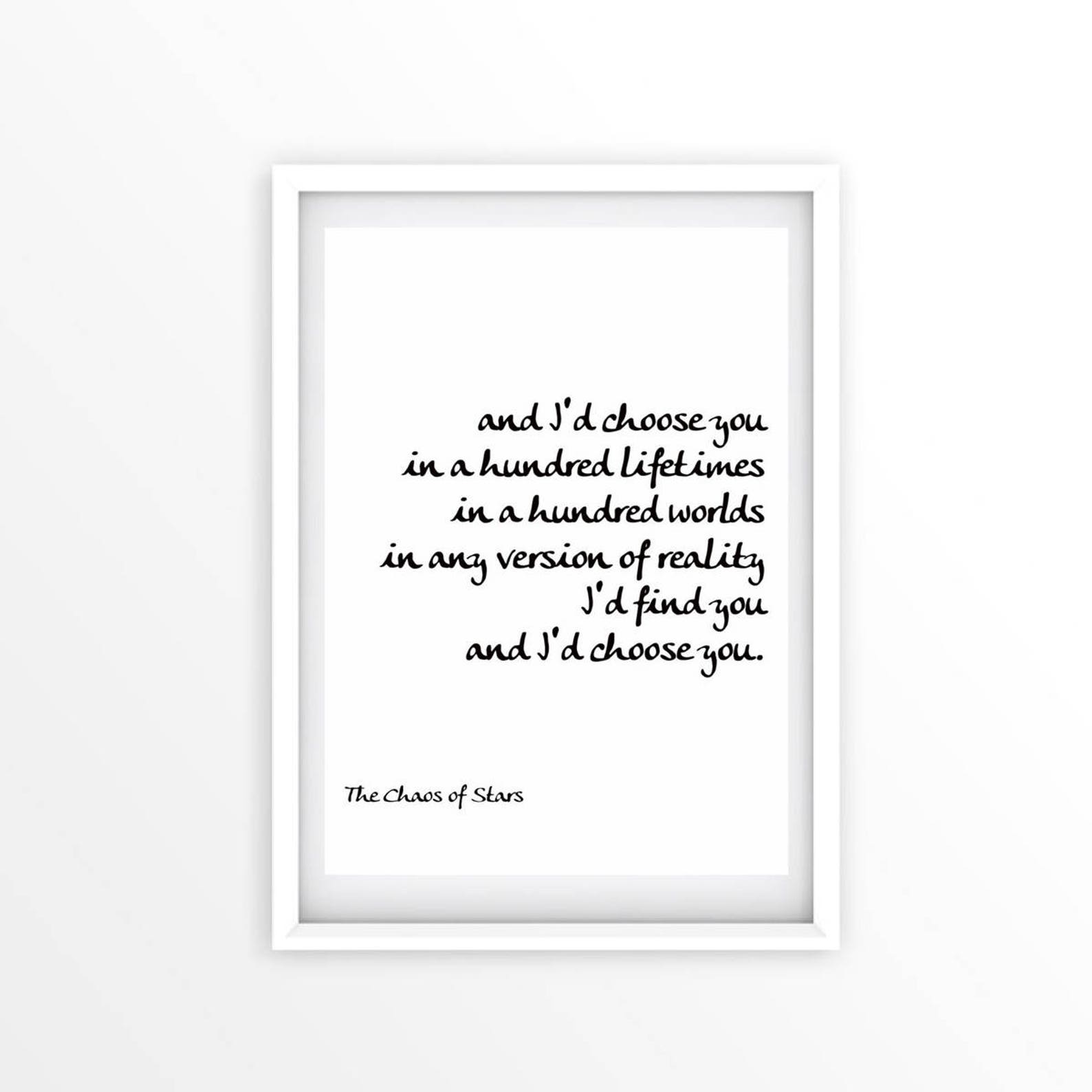 Personalized Love Poem I'd Choose You | Etsy