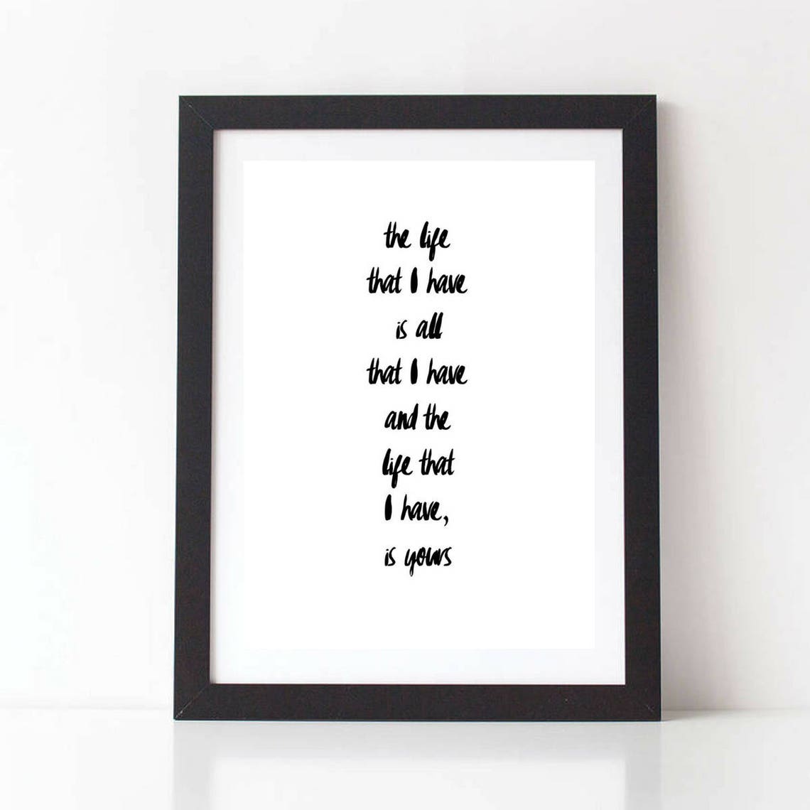 Printable LEO MARKS Quote the Life That I Have is - Etsy