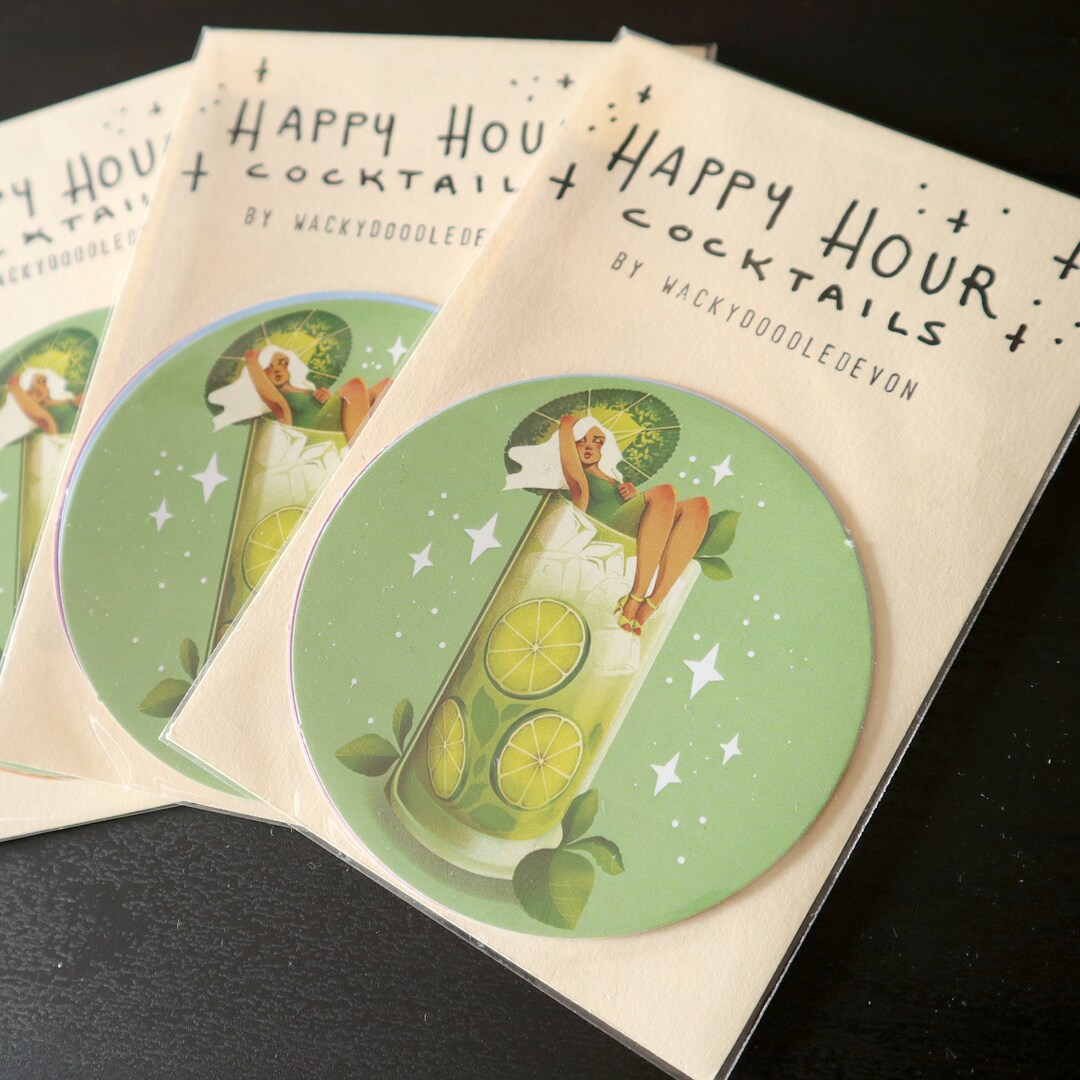 Happy Hour Cocktails STICKER PACK - Etsy UK