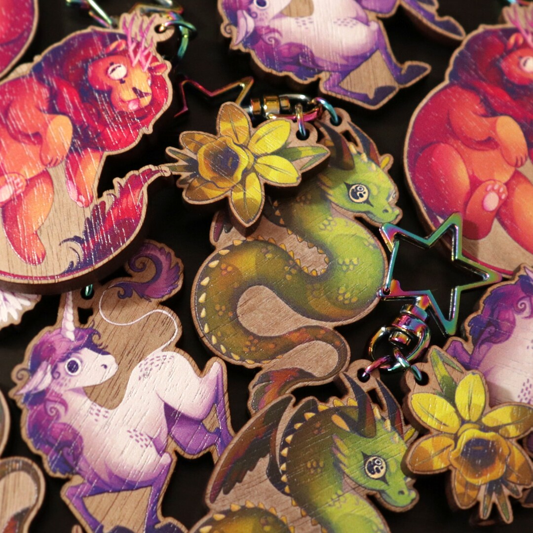 Mythical Creatures || Wooden Charms - Etsy