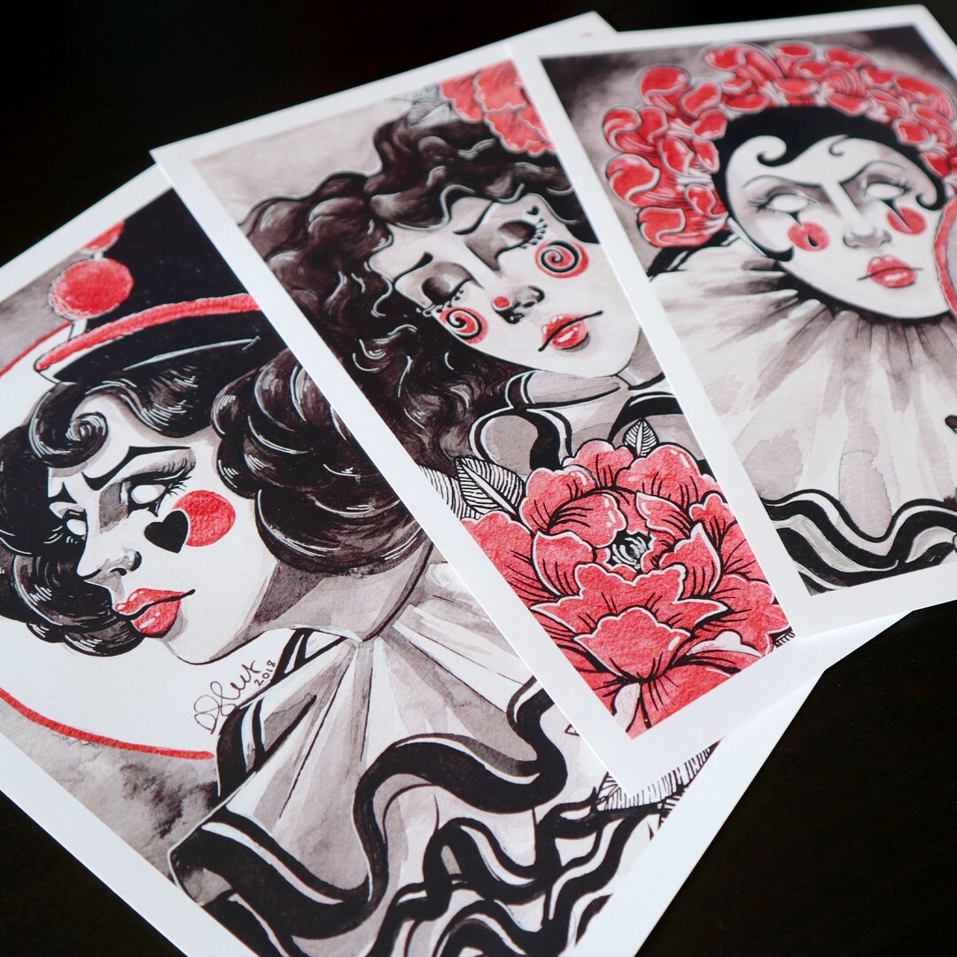 Spooky Clown PRINTS - Etsy UK