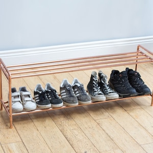 Copper Pipe Shoe Rack - Handmade With Industrial Fittings - Shoe ...