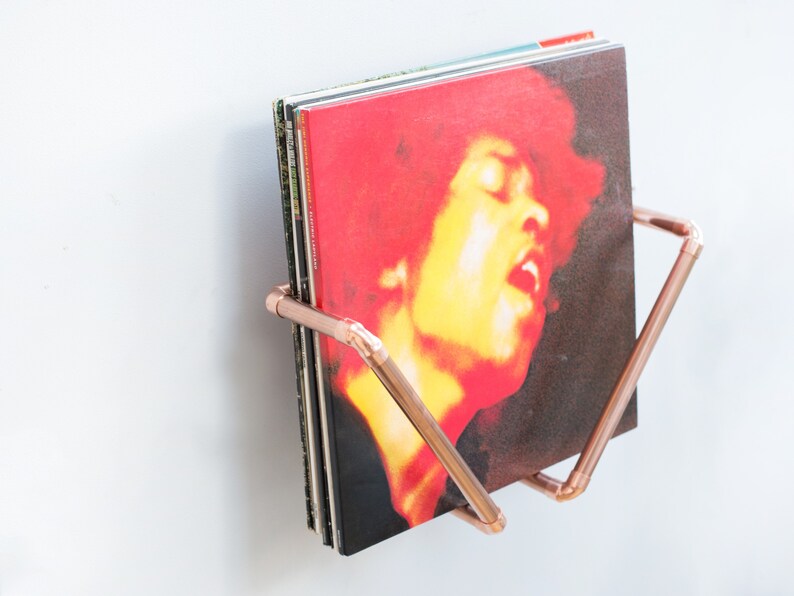 Wall Mounted Angular Vinyl Record Holder Handmade With - Etsy