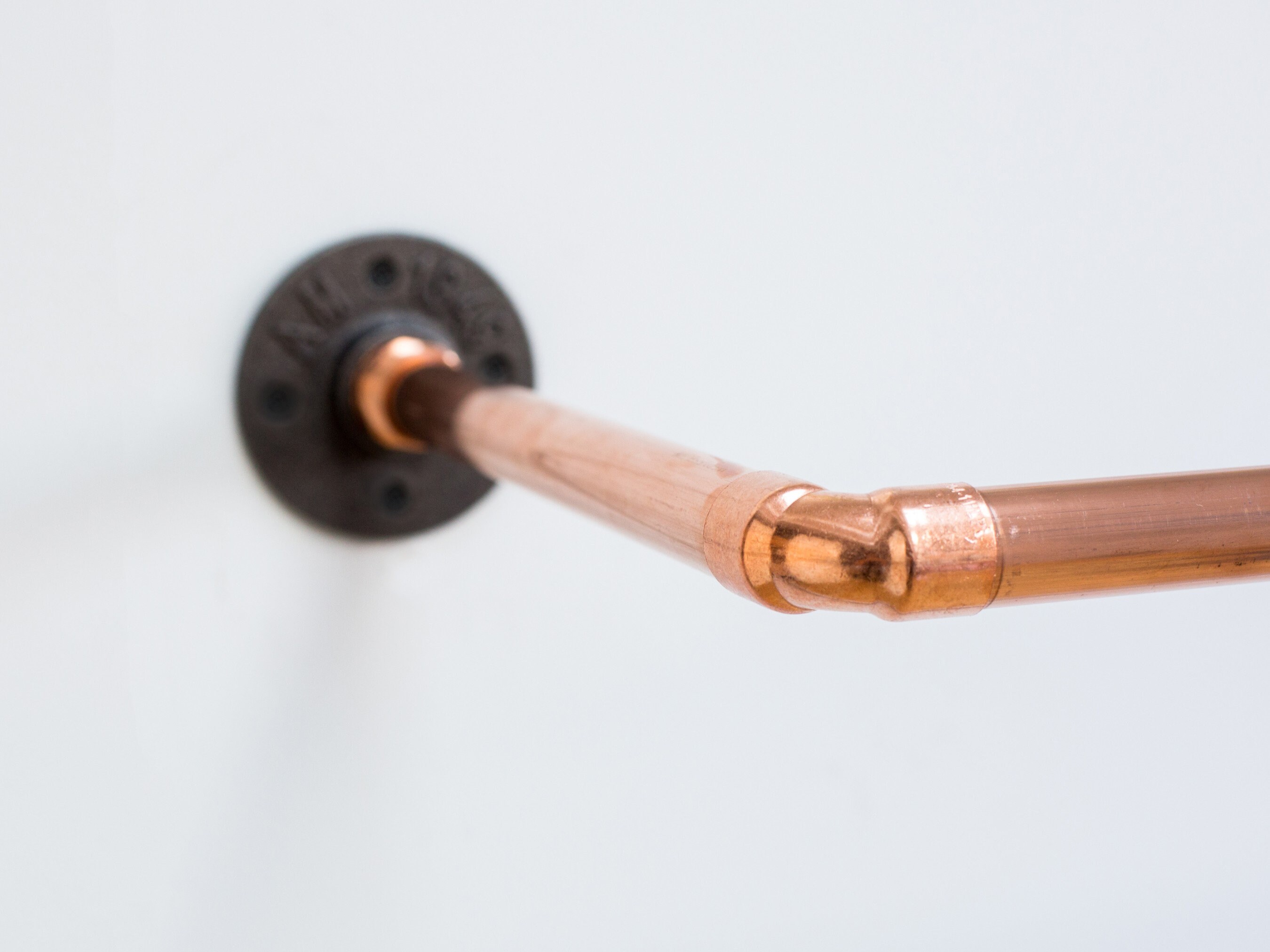 Wall Mounted Clothing Rack Industrial Copper Pipe and Iron - Etsy