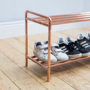 Copper Pipe Shoe Rack - Handmade With Industrial Fittings - Shoe ...