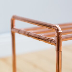 Copper Pipe Shoe Rack - Handmade With Industrial Fittings - Shoe ...