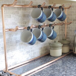 2 Tier Cup Storage Industrial Style Kitchen Mug Rack - Etsy