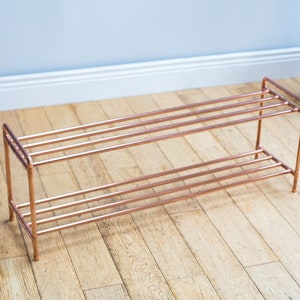 Copper Pipe Shoe Rack - Handmade With Industrial Fittings - Shoe ...