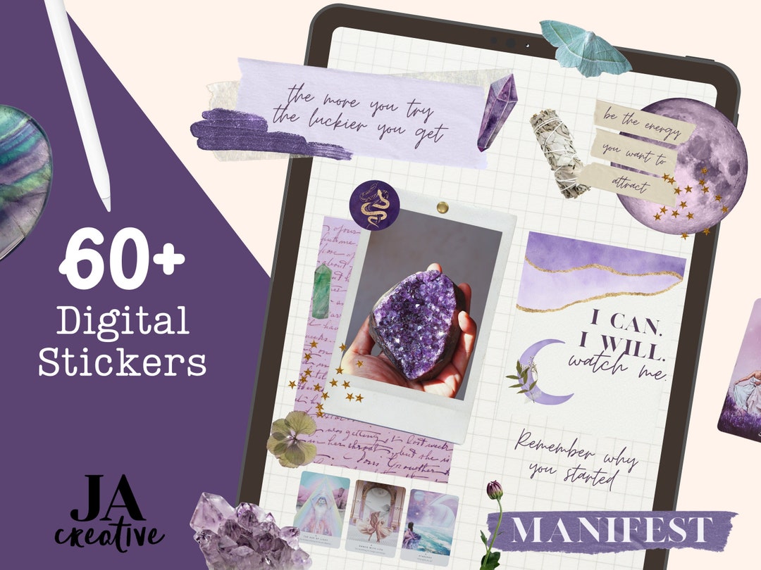 Purple Crystal Ritual Goodnotes Digital Stickers | Digital Journal ...