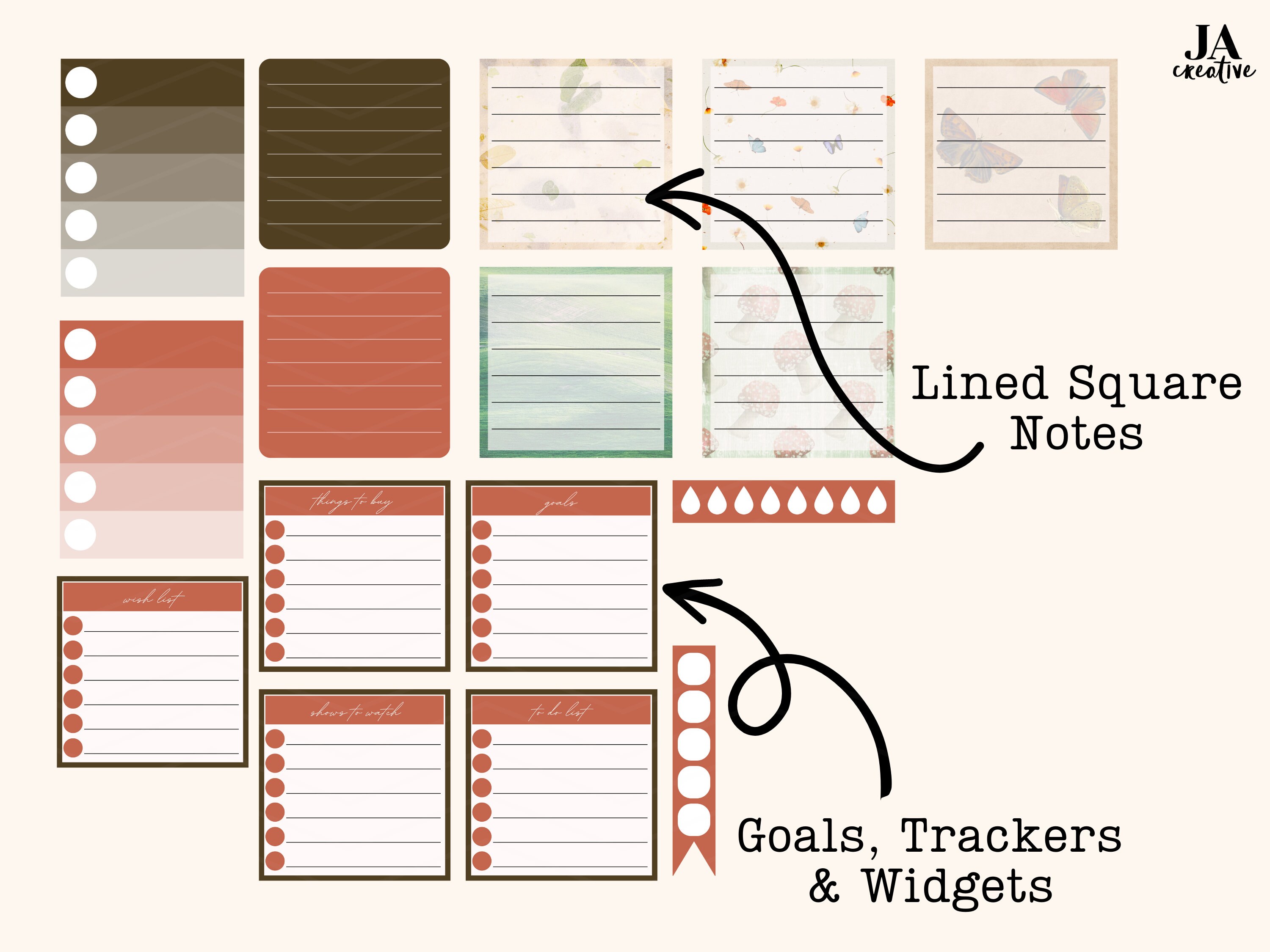 Cottage Core Digital Stickers for Good Notes or Notability, Digital ...