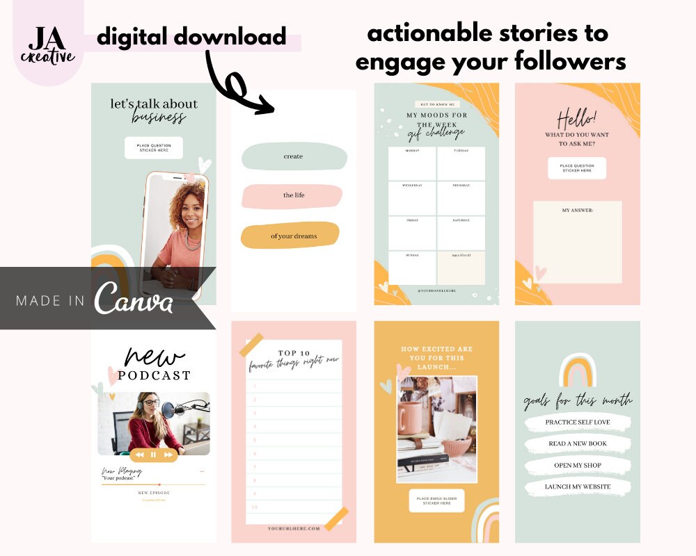 Content Creator Canva Template Social Media Branding Course Content ...