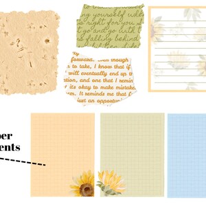 Sunflower Digital Sticker Mini Set Goodnotes Flower Floral Stickers ...