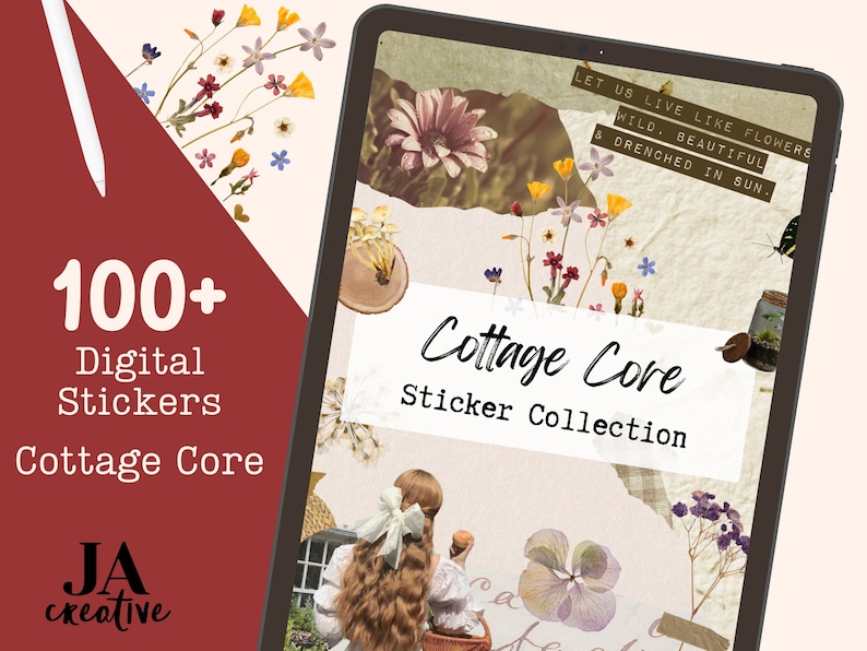 Cottage Core Digital Stickers for Good Notes or Notability, Digital ...