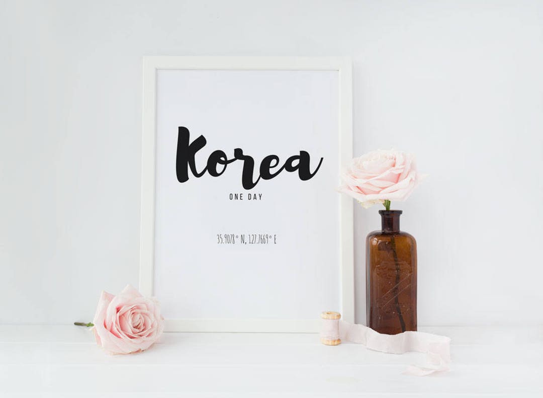 Korea One Day Poster, Wall Art, Kpop, Kdrama, Travel, Instant Digital ...
