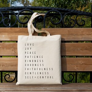 Christian Tote Bag, Fruit of the Spirit, Gift for Christian Friends ...