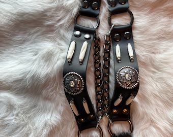 Spiked Punk Bootstrap With 1/2 Spikes, Leather Boot Strap With Little ...