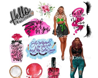 Black Girl Planner Stickers Black Women African American - Etsy