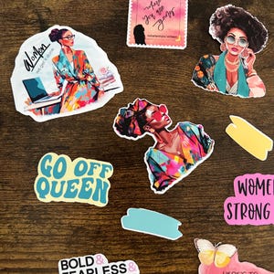 Strong Women Sticker Pack - Black Women Stickers - Black Girl Planner ...