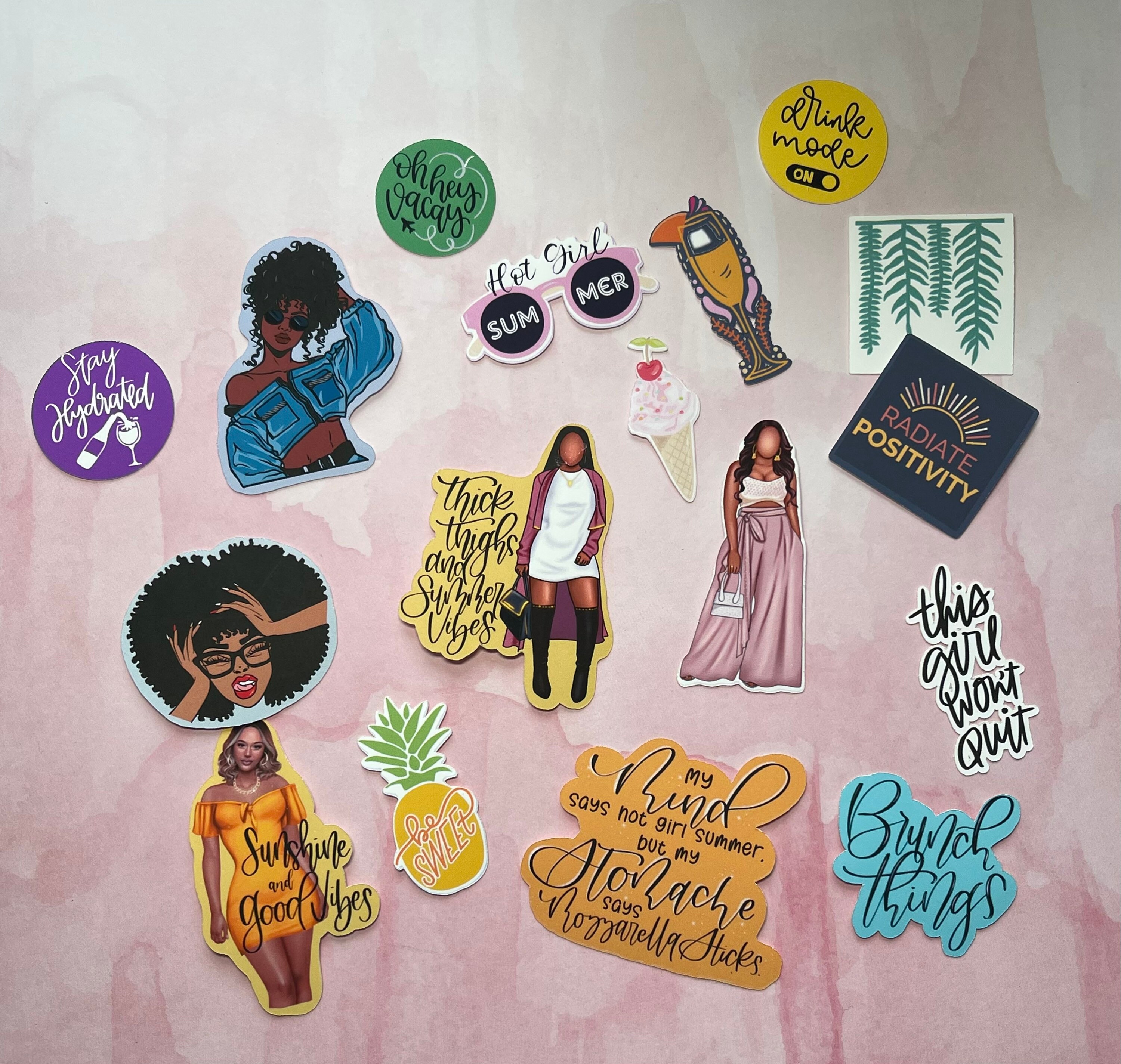 Hot Girl Summer Stickers Black Girl Stickers Black Woman - Etsy