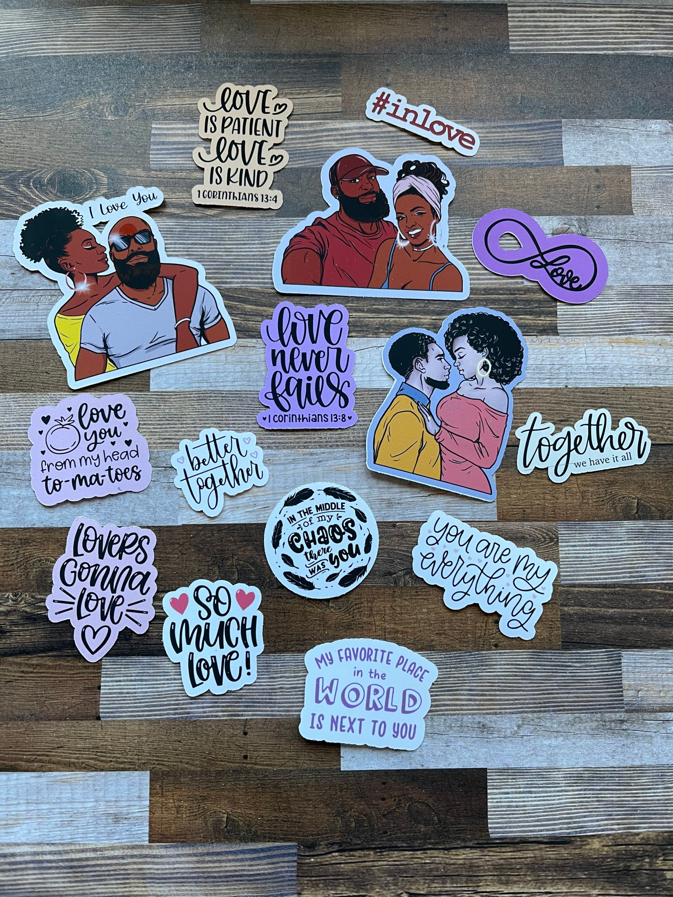 Black Love Stickers African American Planner Stickers - Etsy