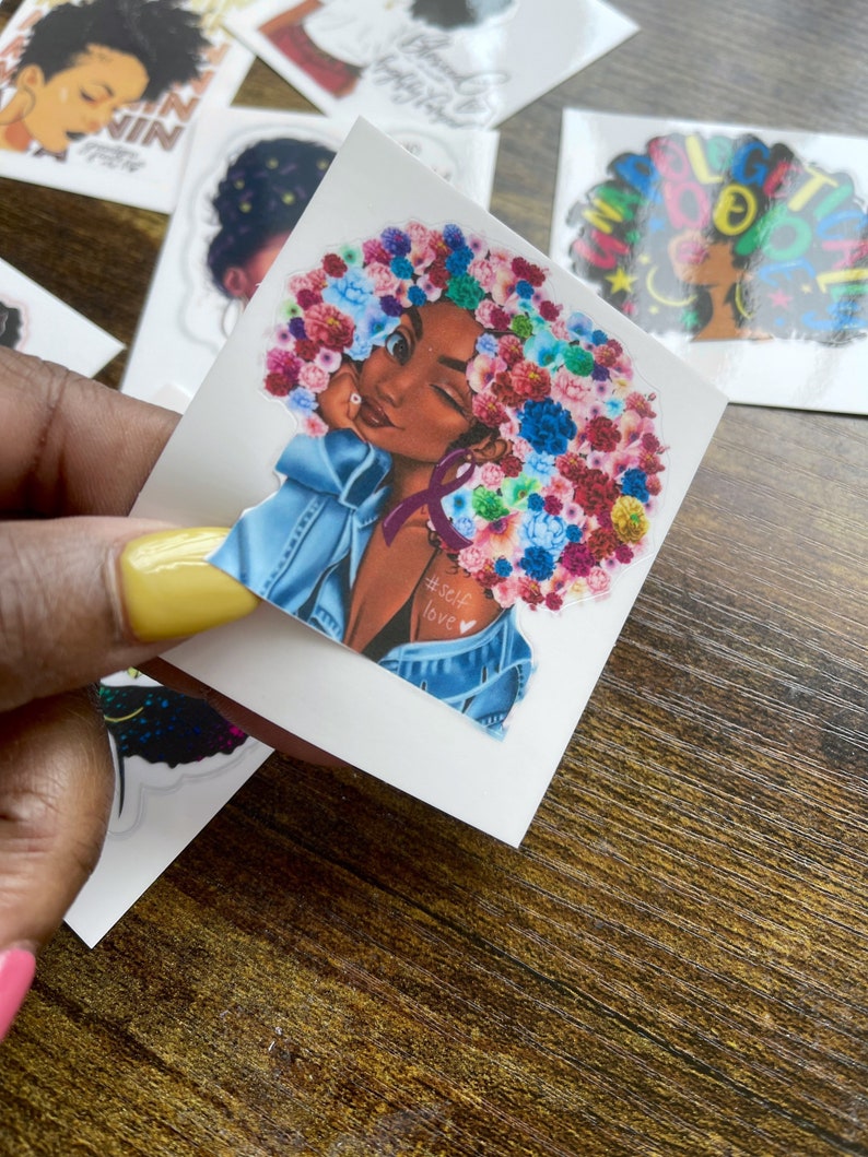 Phenomenal Woman Sticker Pack - Black Woman Planner Stickers - Handmade ...