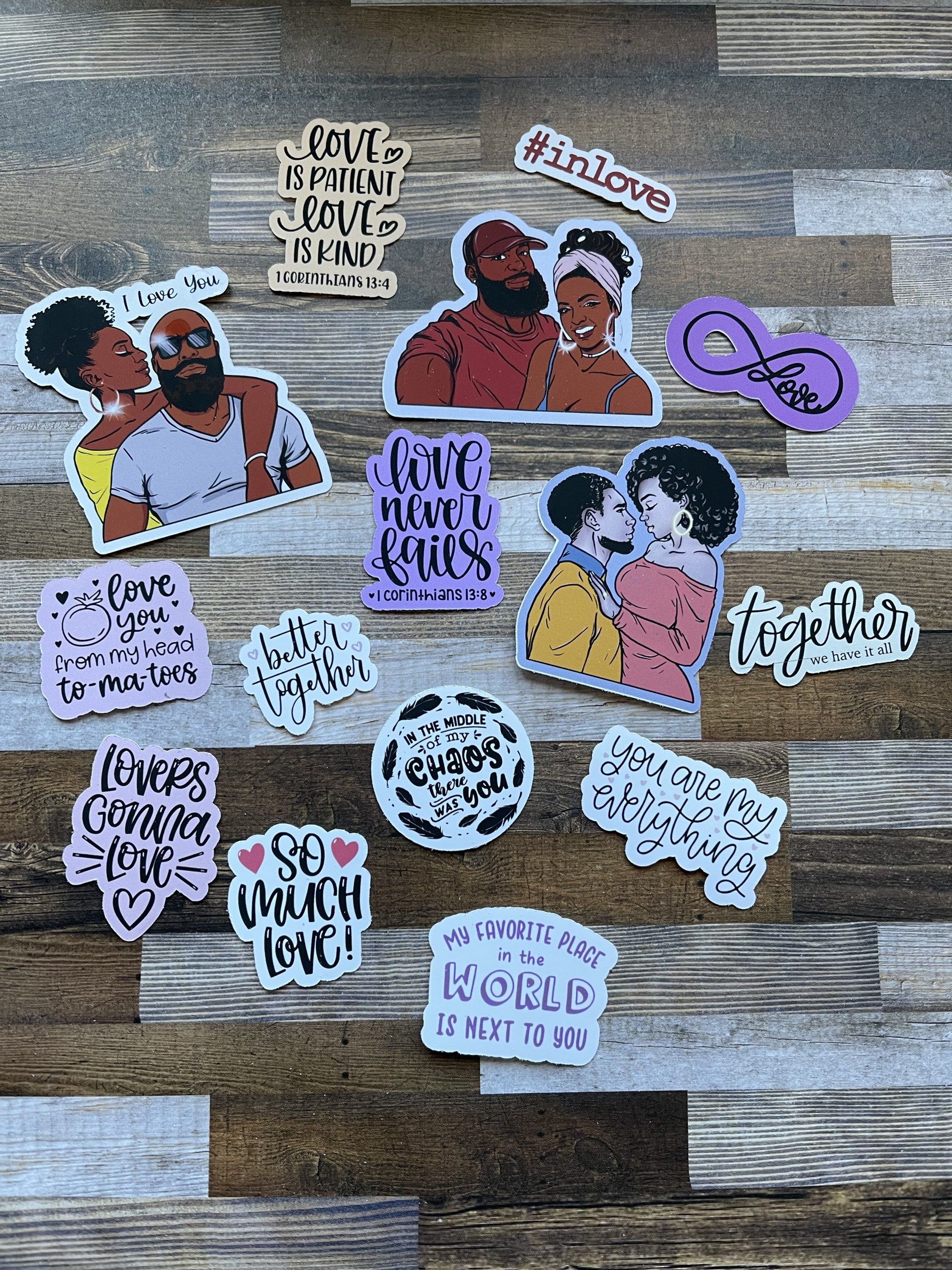 Black Love Stickers African American Planner Stickers - Etsy