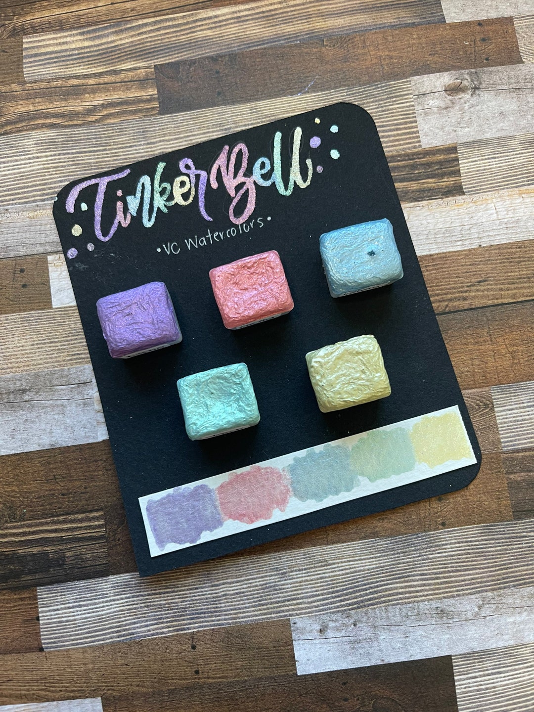 Tinker Bell Watercolor Palette - Handmade Watercolor Paint Palette ...