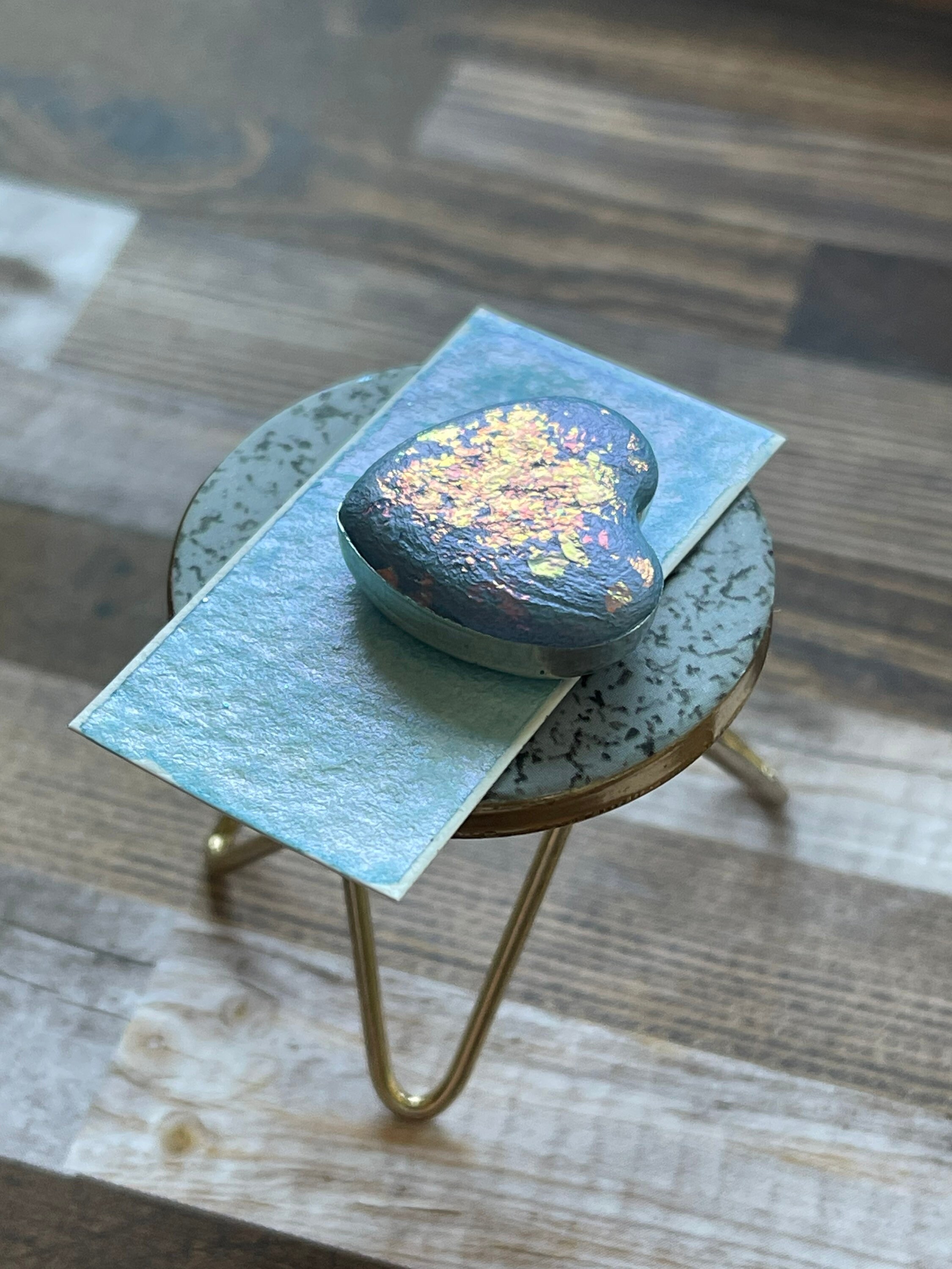 Cotton Candy Metallic Blue Watercolor Paint Handmade - Etsy