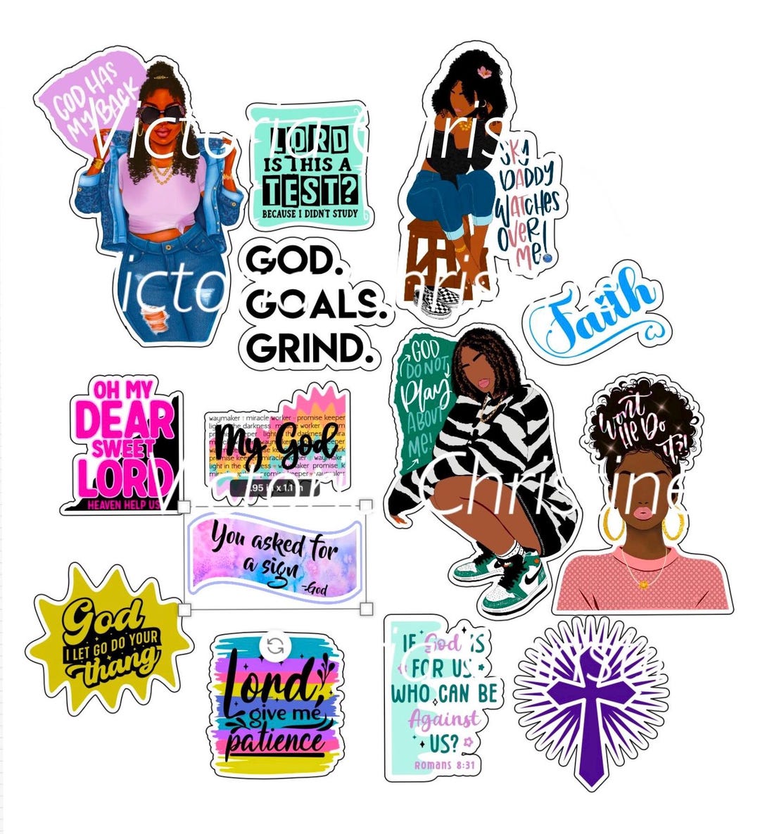 Blessed and Highly Favored Sticker Pack - African American Stickers ...