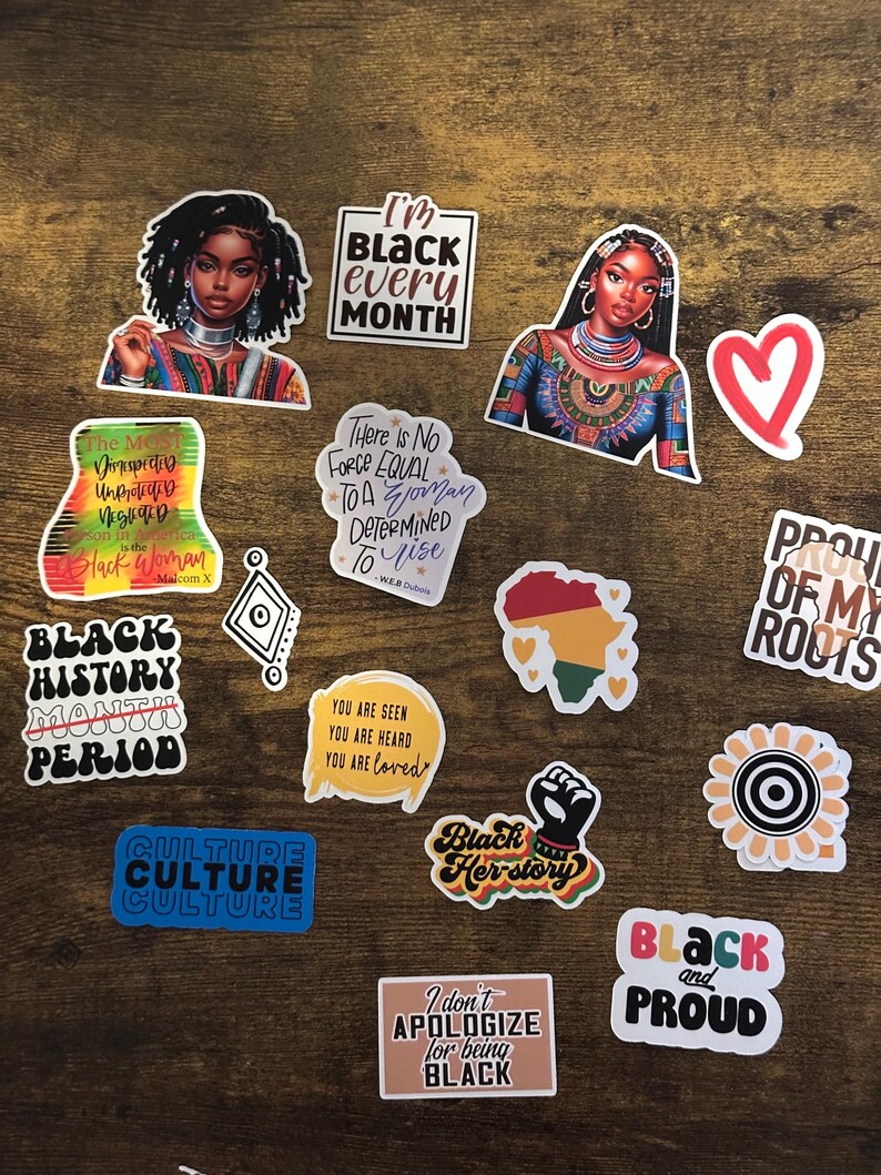 Black Herstory Stickers - Black History Month Planner Stickers ...