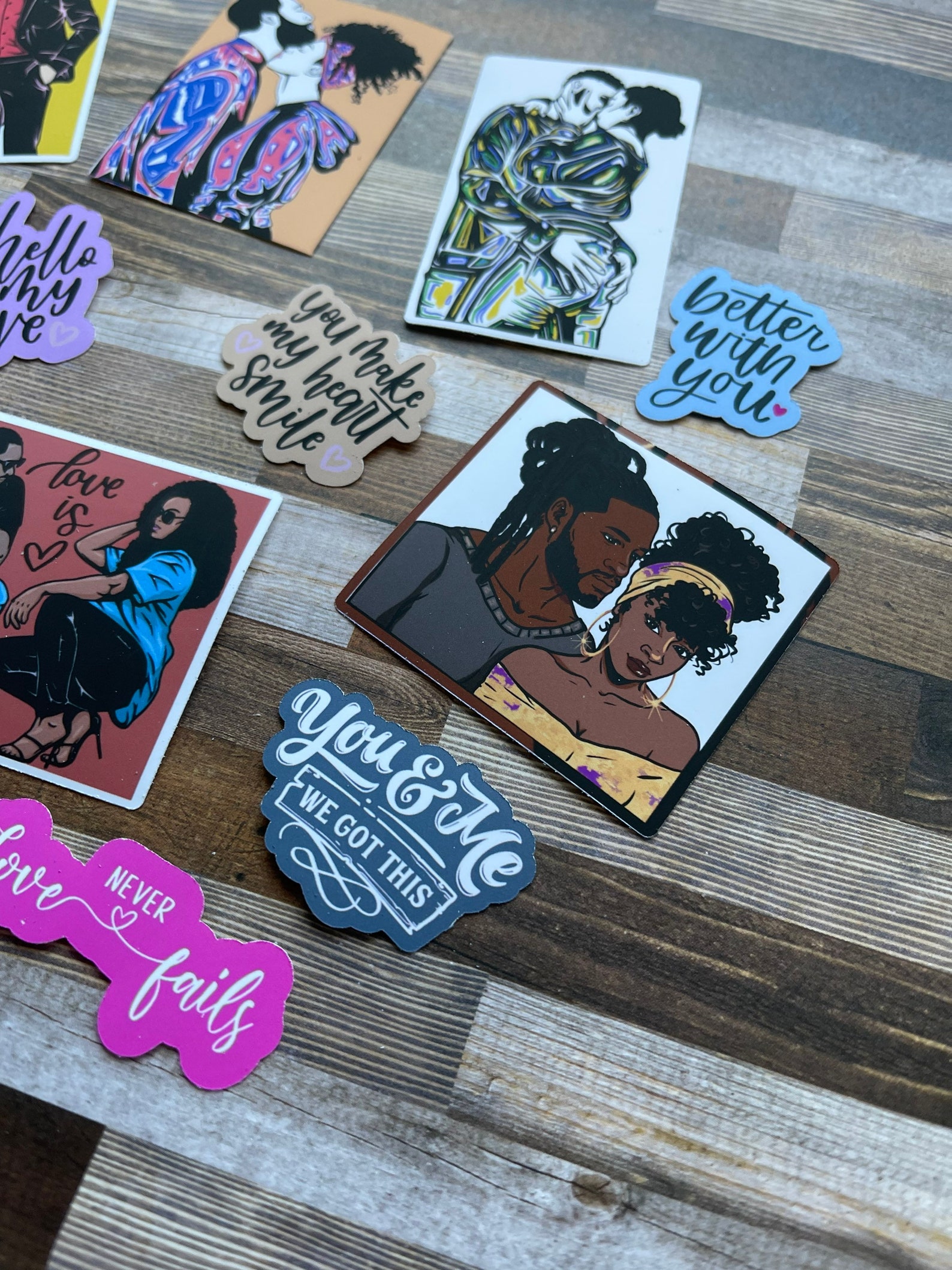 Black Love Stickers-happy Planner Stickers - Couple Goals Stickers ...