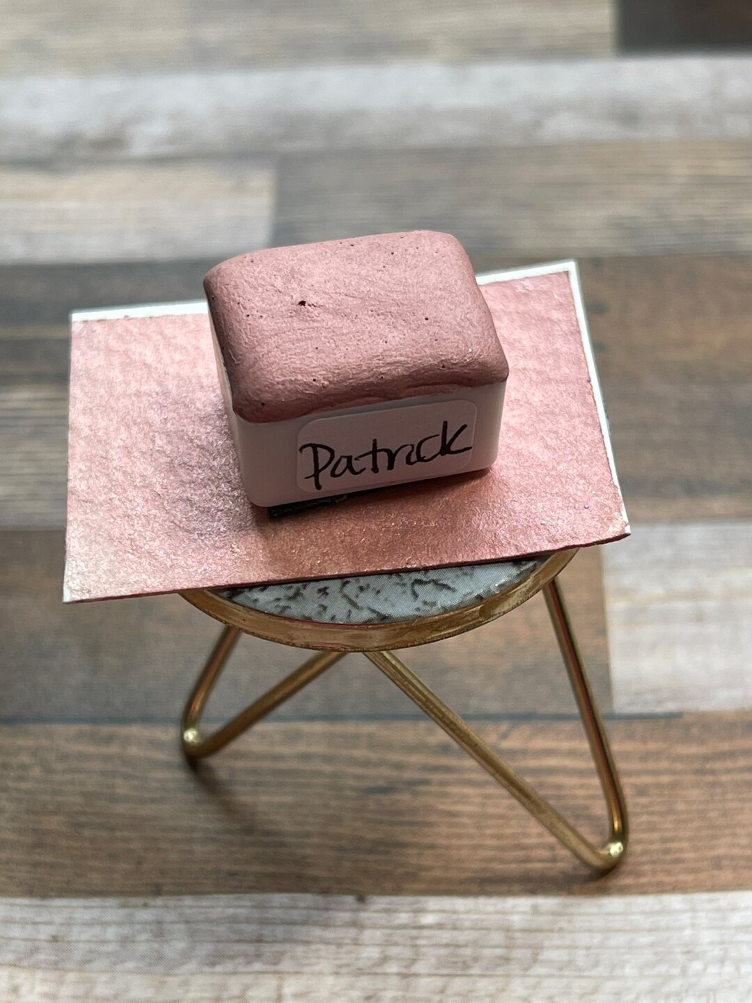 Patrick Handmade Pink Watercolor Metallic Paint Pan - Etsy