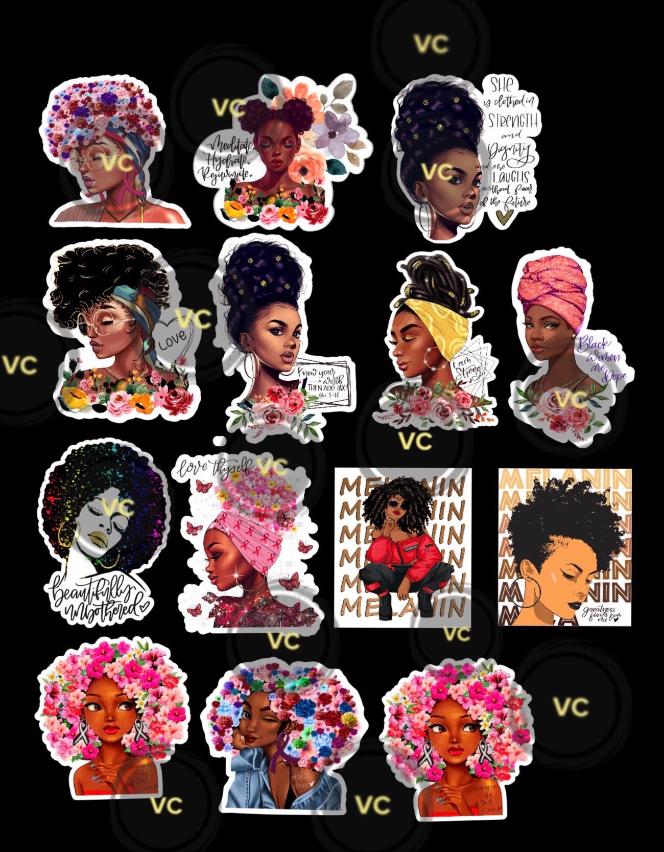 Phenomenal Ladies - Black Woman Stickers - African American Planner ...
