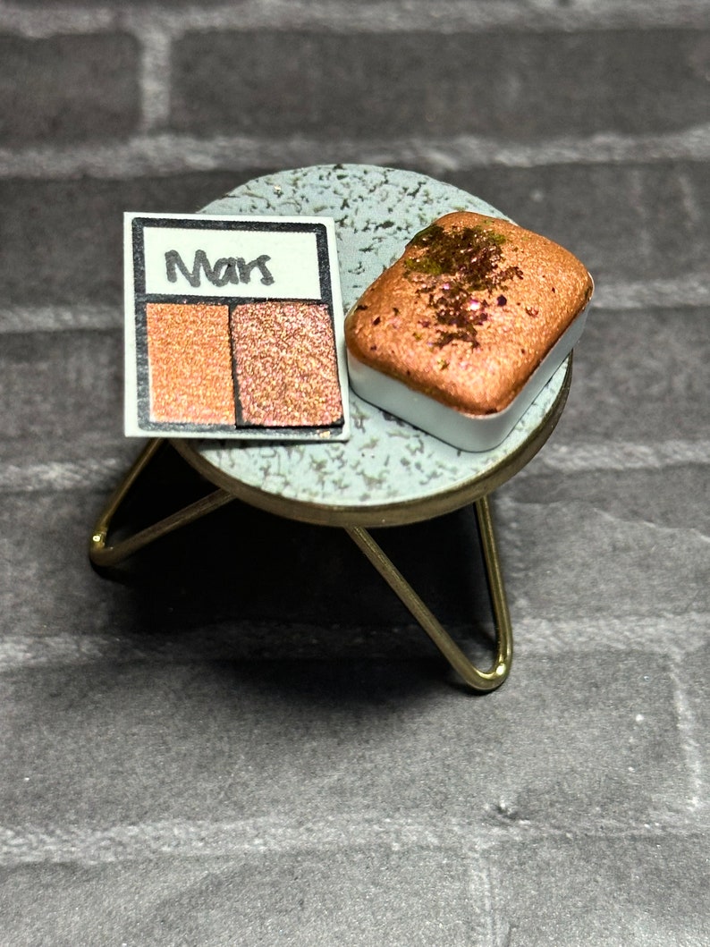 Mars - Handmade Metallic Orange Watercolor Paint - Artisan - Etsy