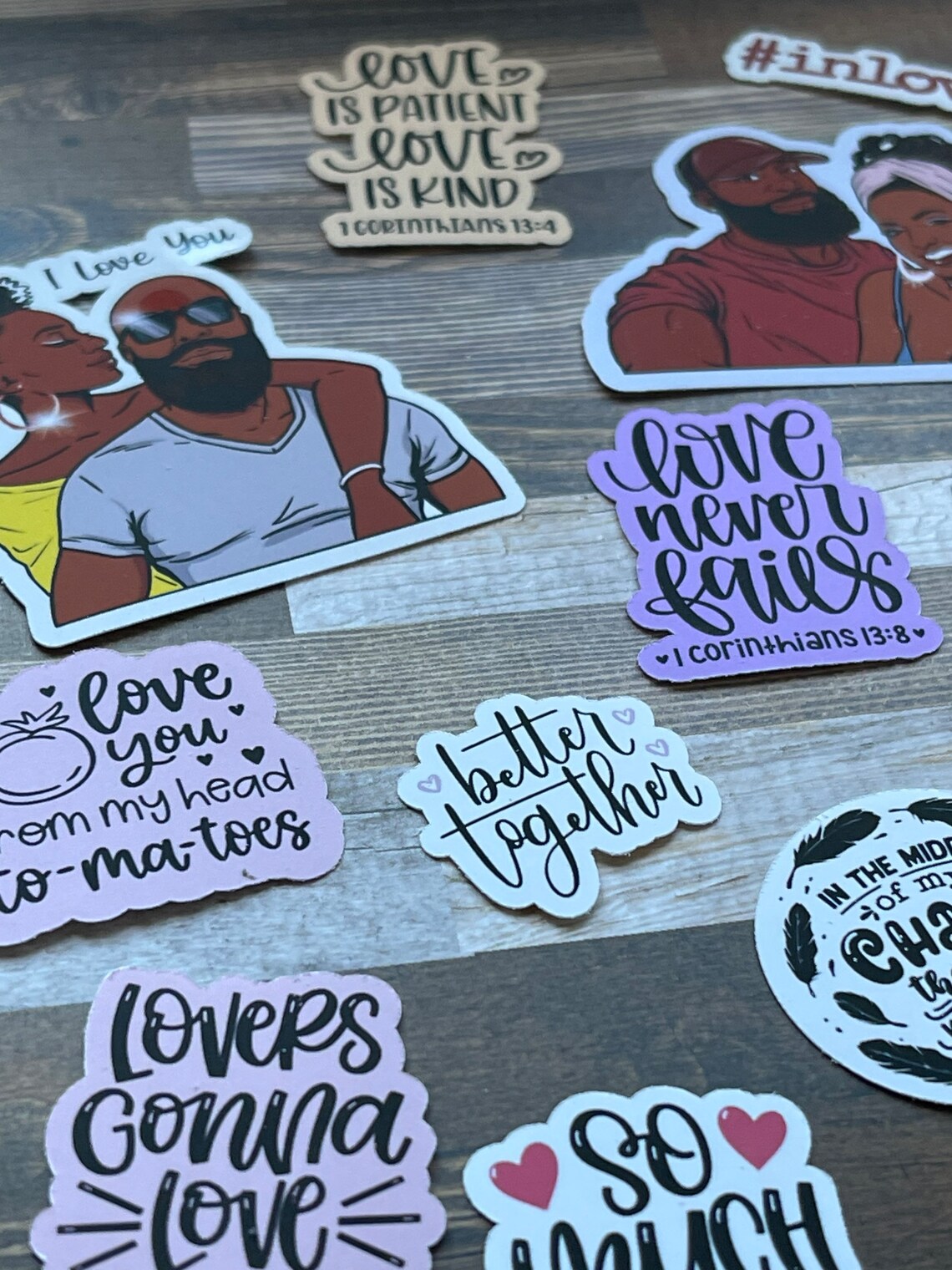 Black Love Stickers - African American Planner Stickers - Handmade ...