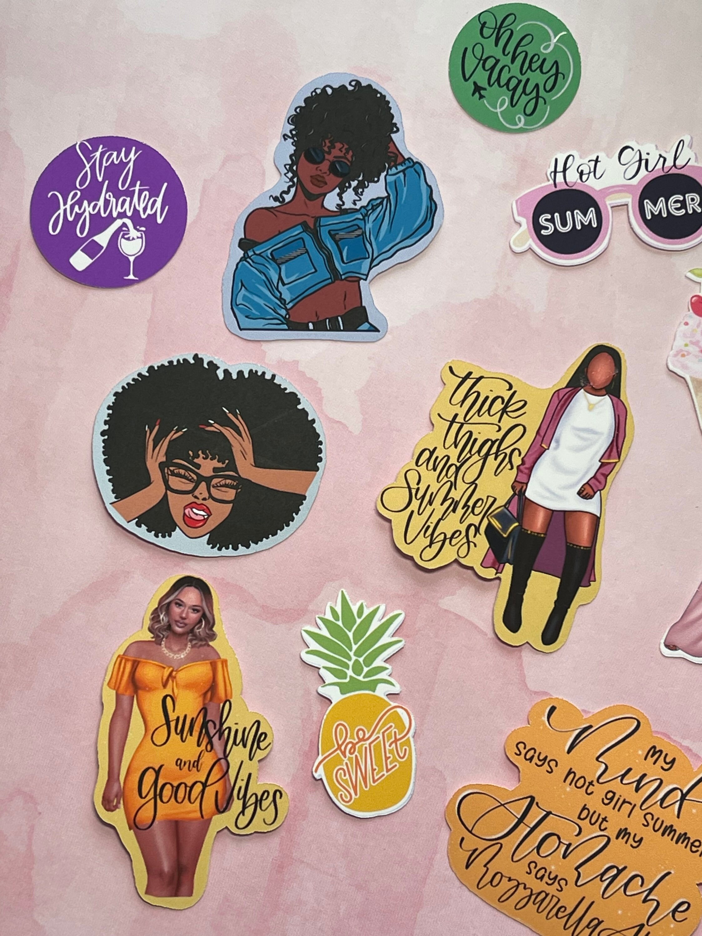 Hot Girl Summer Stickers Black Girl Stickers Black Woman - Etsy