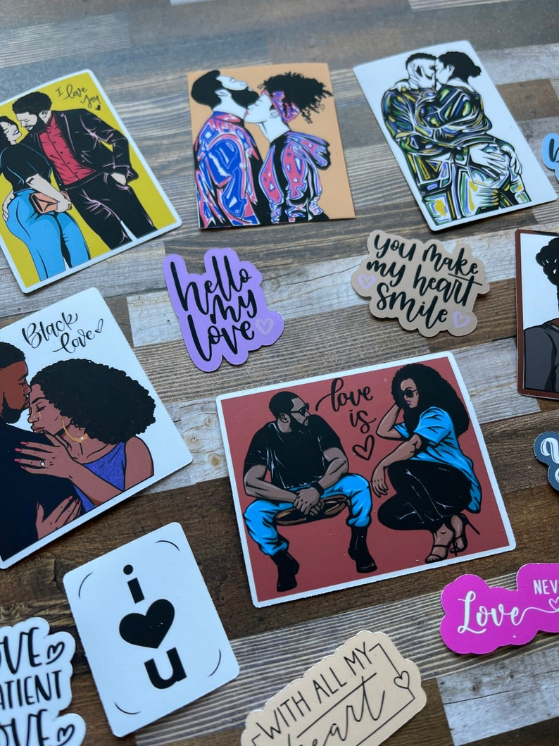 Black Love Stickers-happy Planner Stickers Couple Goals - Etsy