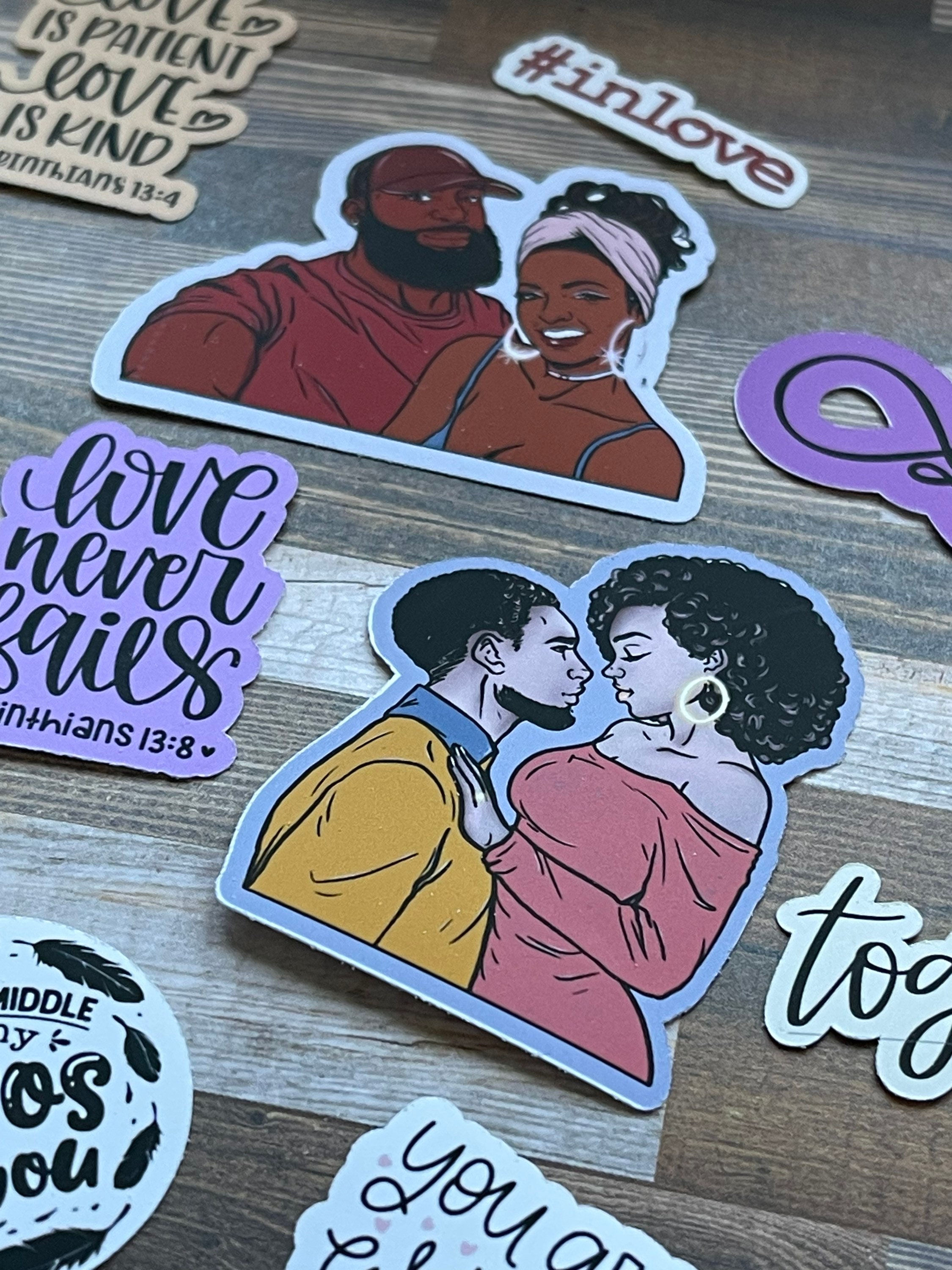 Black Love Stickers African American Planner Stickers - Etsy