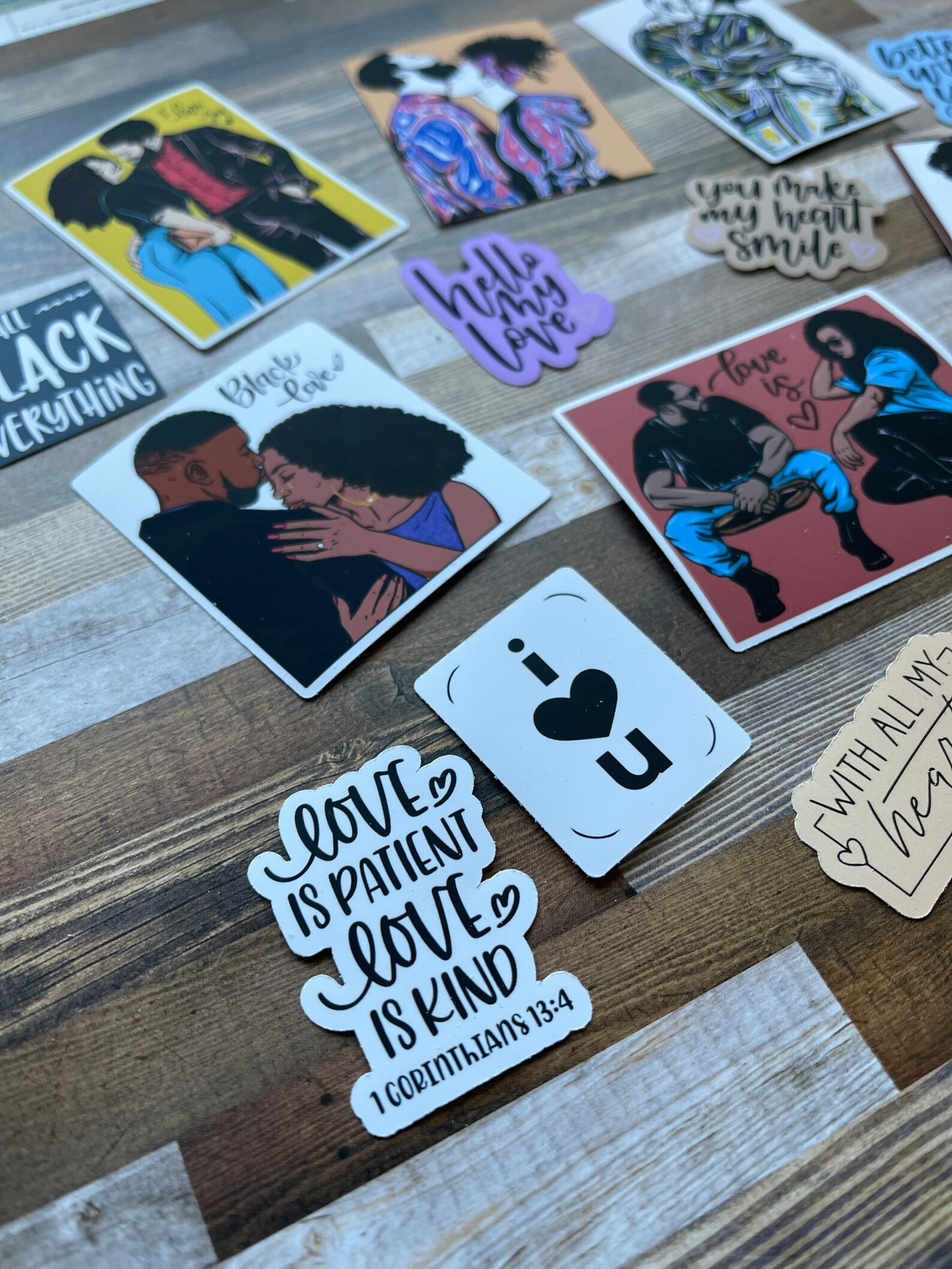 Black Love Stickers-happy Planner Stickers Couple Goals - Etsy