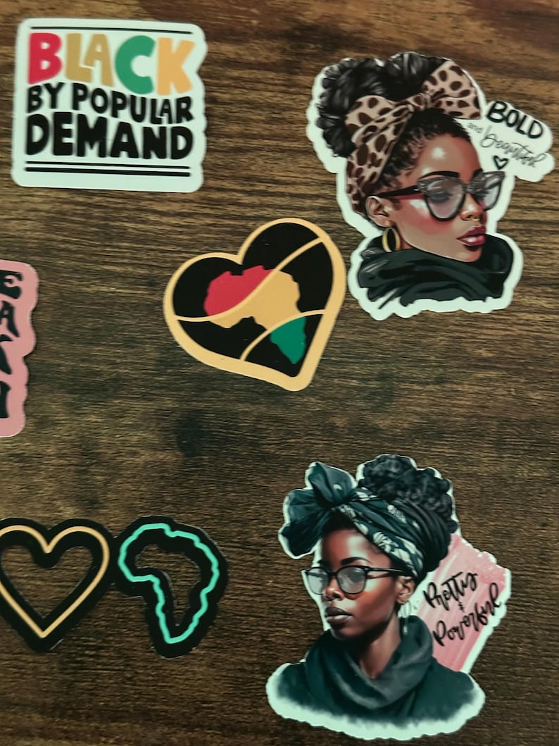 Bold and Beautiful Sticker Pack - Black Girl Planner Stickers - Black ...