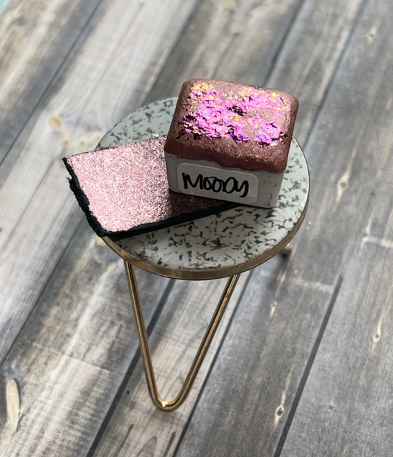 Moody Handmade Watercolor Paint Pans Metallic Watercolor - Etsy