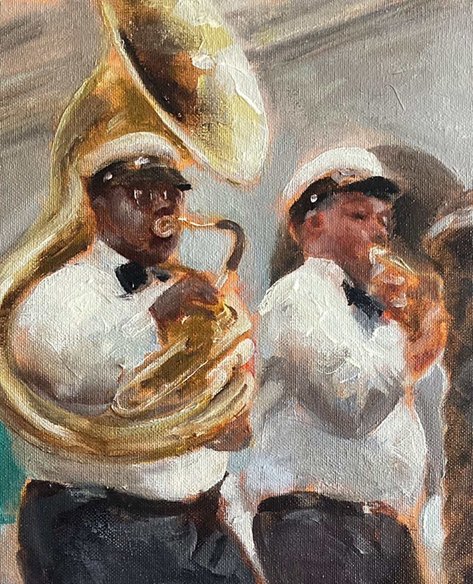 MUSIC MEN of Marching Brass Band Original Oil Painting on - Etsy Canada