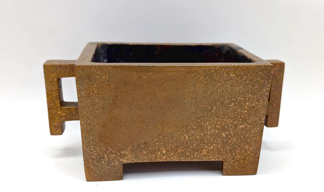Antique Qing Dynasty Bronze Censer: Gold Flecked Xuande Mark ...