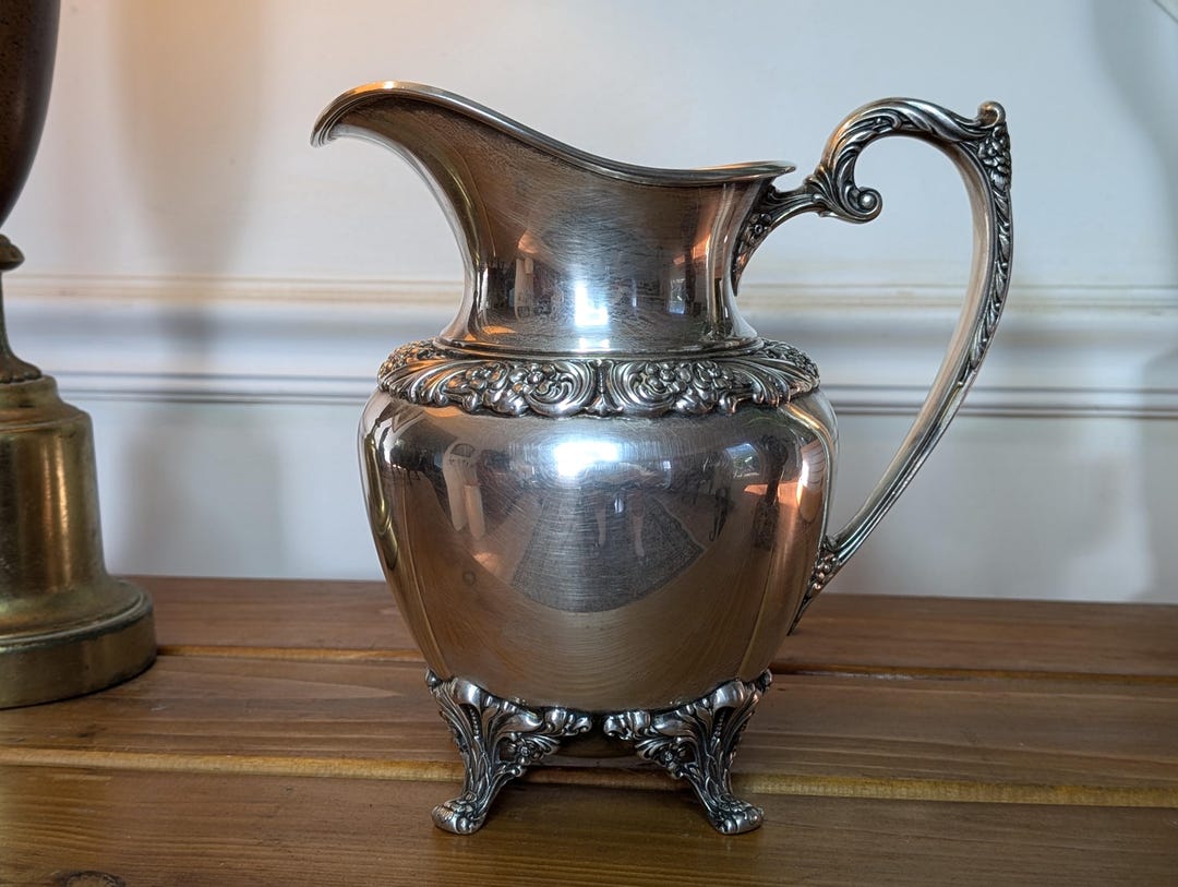Rare Vintage Rogers Bros. Heritage Silver Plate Water Pitcher 9417 ...