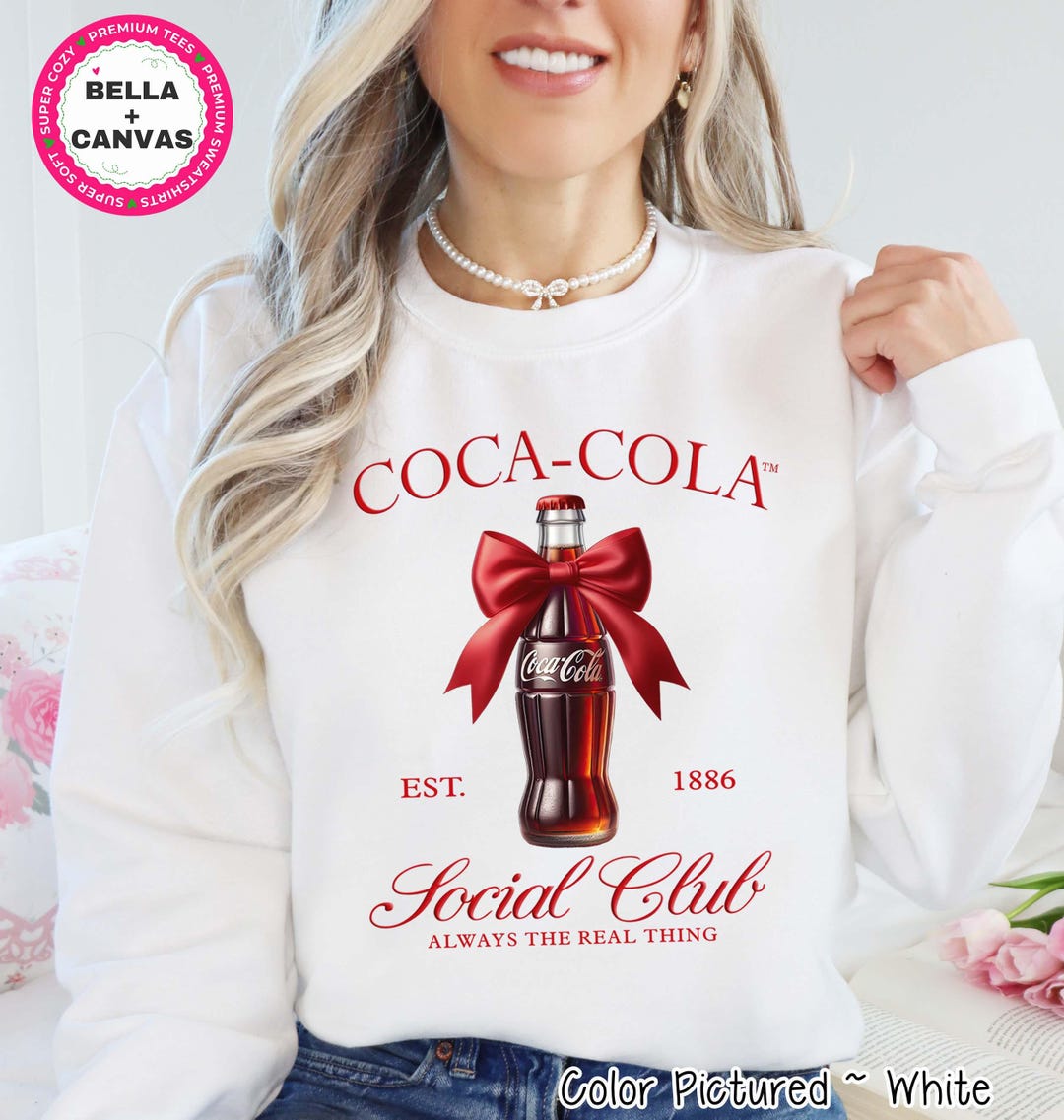 Coquette Coke Sweatshirt Red Bow Coke Shirt Coke Social Club Tee Trendy ...