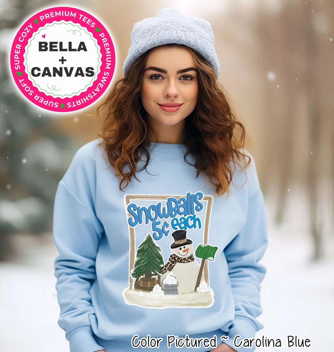 Snowballs Snowman Sweatshirt, Cute Winter Sweatshirt, Freezing Season ...