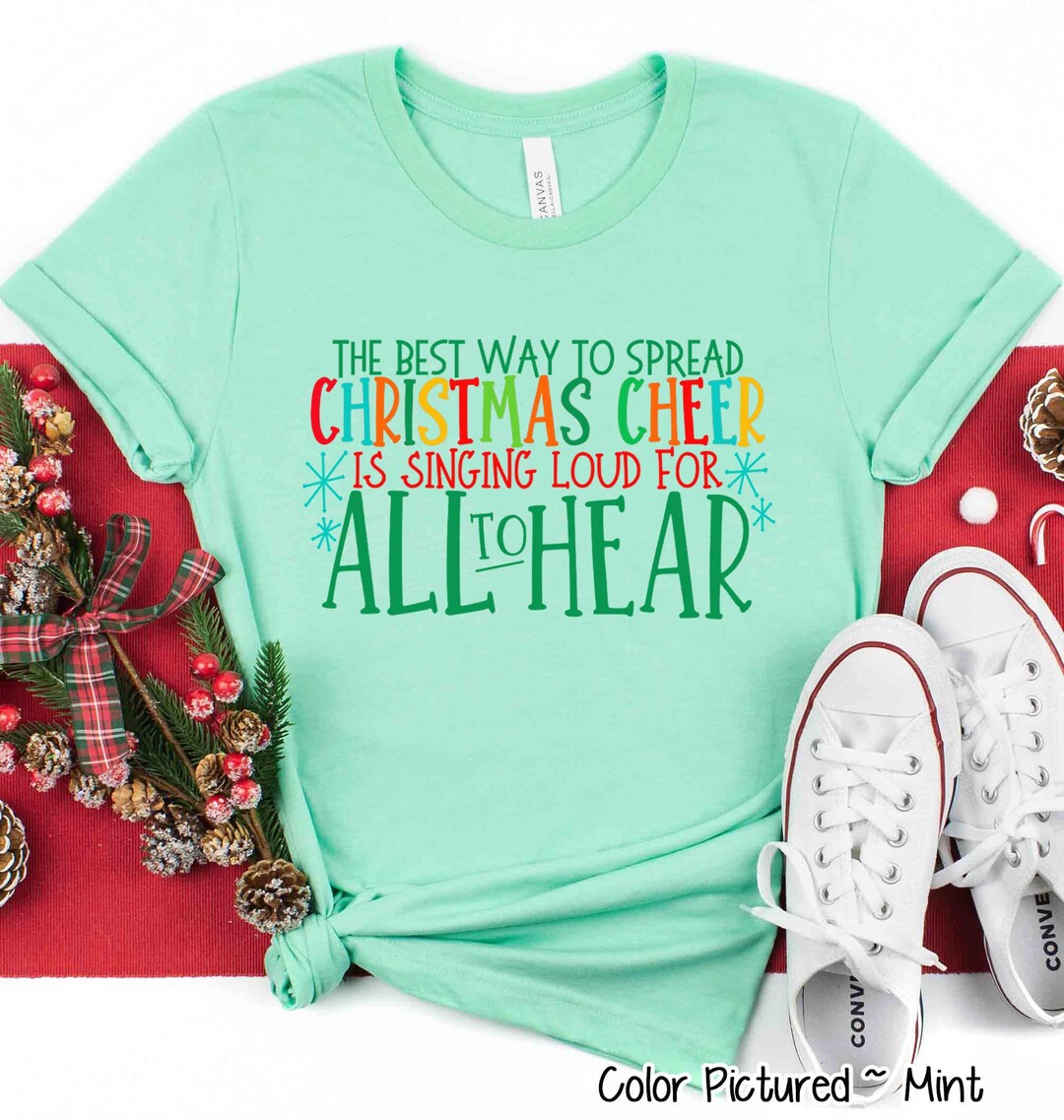 Christmas Cheer Elf Christmas Shirt, Womens Christmas Shirt, Holiday ...